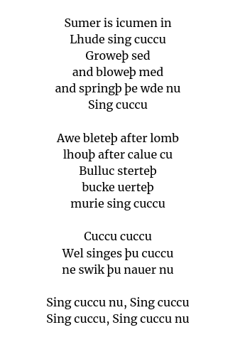 Sumer is icumen in! – grammaticus