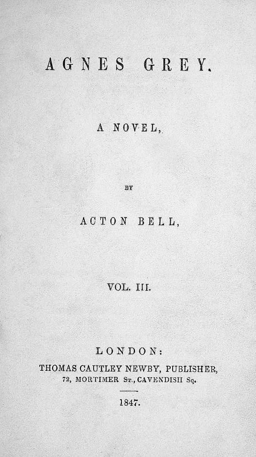 Quotes from Anne Brontë’s novel “Agnes Grey” – grammaticus